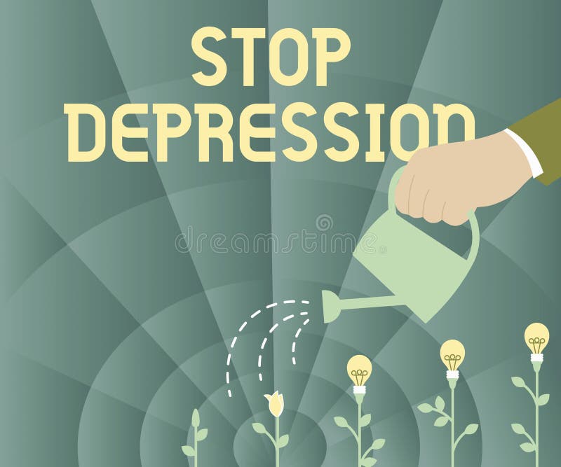 Conceptual Display Stop Depression. Concept Meaning End the Feelings of ...