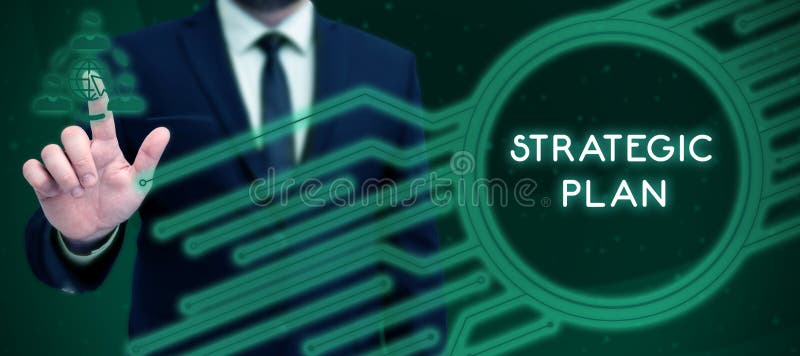 Text Caption Presenting Strategic Plan. Conceptual Photo a Process of ...