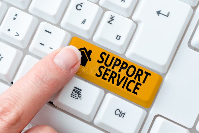 Text Sign Showing Support Service. Business Overview Activity for ...