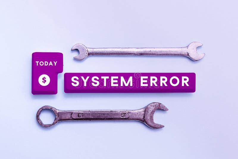 Writing Displaying Text System Error. Business Showcase Technological ...