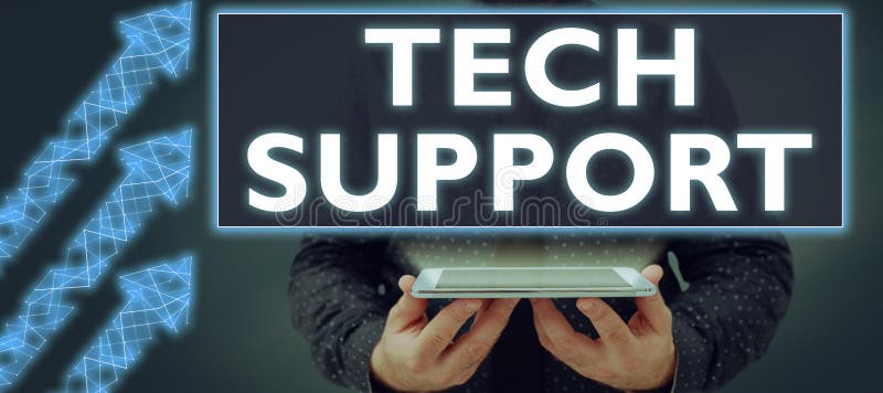 Text Showing Inspiration Tech Support. Business Overview Assisting ...