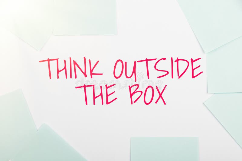 Conceptual Display Think Outside the BoxBe Unique Different Ideas Bring ...