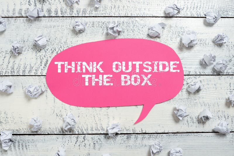 Conceptual Caption Think Outside the BoxBe Unique Different Ideas Bring ...