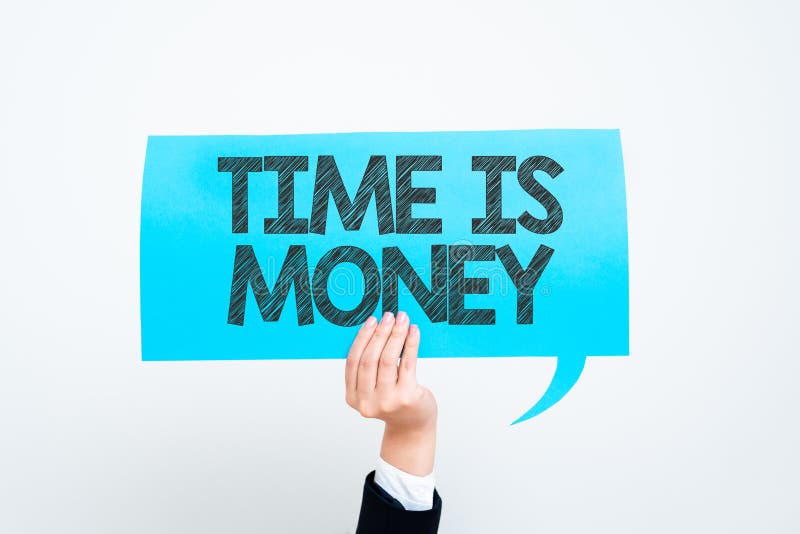 Text Sign Showing Time is Money. Conceptual Photo Making Necessary or ...