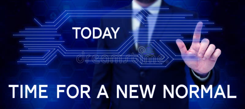 Conceptual Display Time for a New Normal. Word Written on Make a Big ...