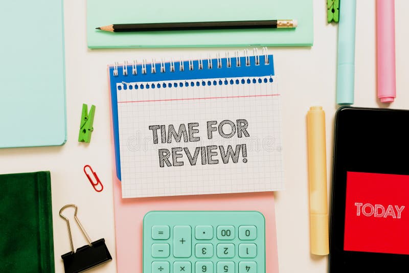 Conceptual Display Time for Review. Word Written on a Formal Assessment ...