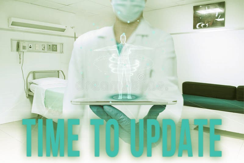 Conceptual Display Time To Update. Concept Meaning Act Updating ...