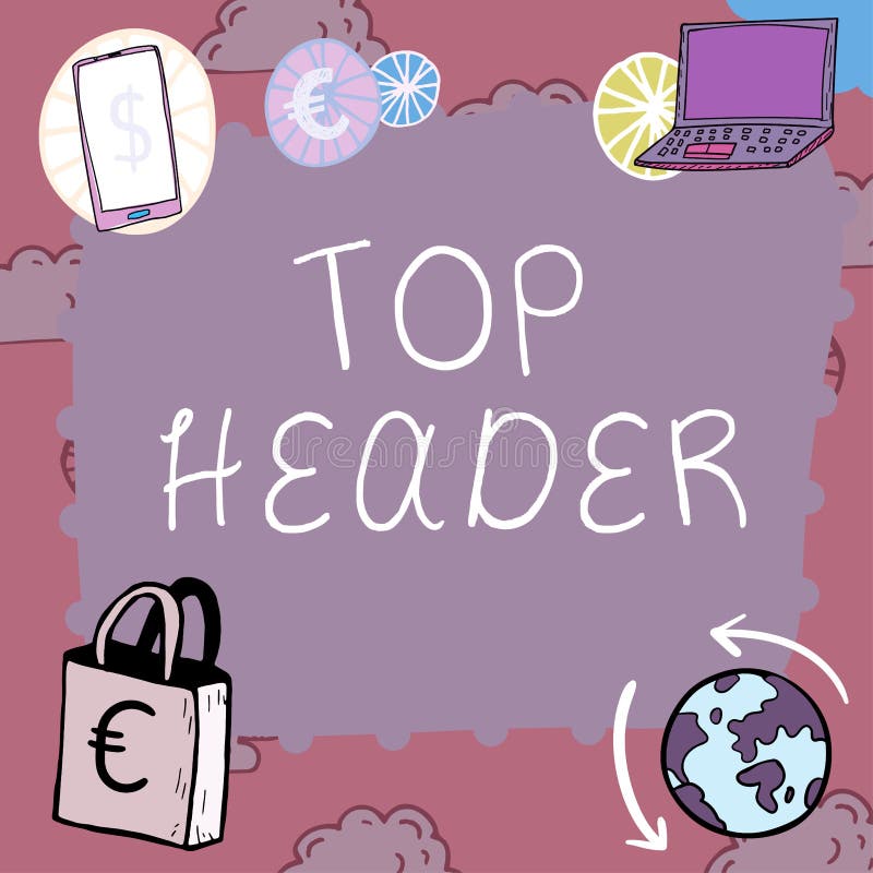 Conceptual Display Top Header. Business Overview Text at the Top of a ...