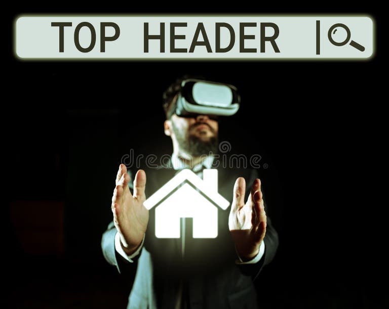 Conceptual Display Top Header. Business Showcase Text at the Top of a ...