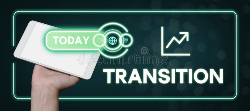 Conceptual Display Transition. Conceptual Photo a Dramatic or Sweeping ...