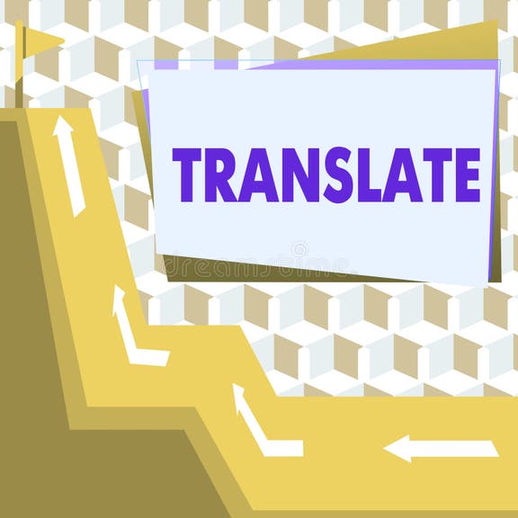 Conceptual Display Translate. Word Written on Another Word with Same ...