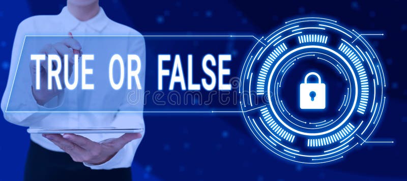 Conceptual Display True or False. Word for Decide between a Fact or ...