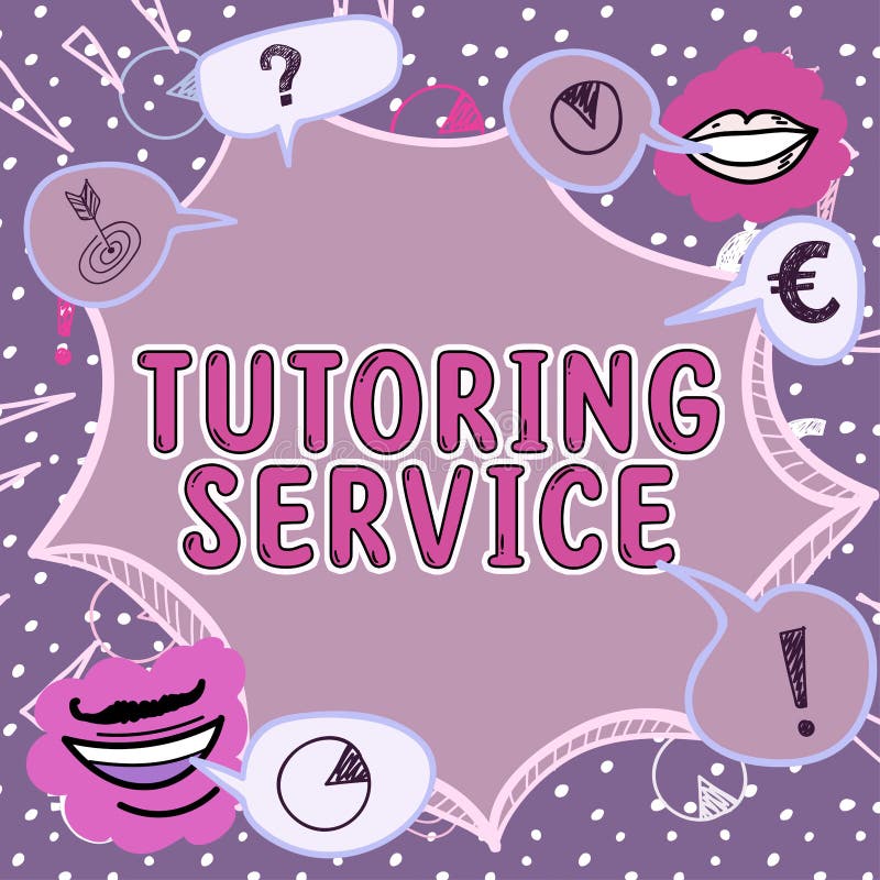 Conceptual Display Tutoring Service. Business Concept the Act of Teaching or Instructing Other ...