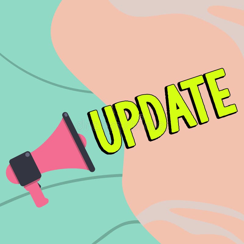 Conceptual Display Update. Internet Concept Up To Date Make Something ...