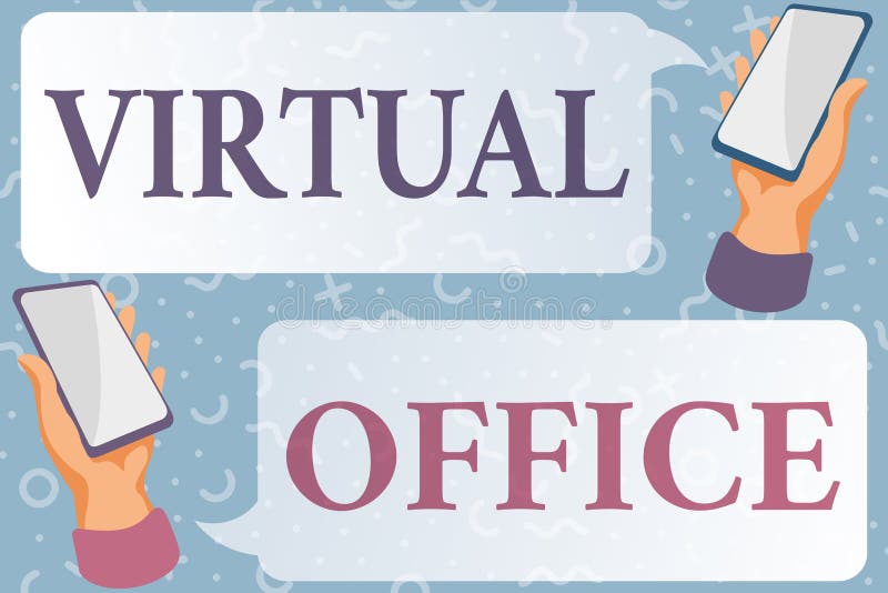 Conceptual Display Virtual Office. Word for Operational Domain of Any ...