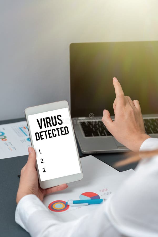 Conceptual Display Virus Detecteda Computer Program Used To Prevent And Remove Malware Internet