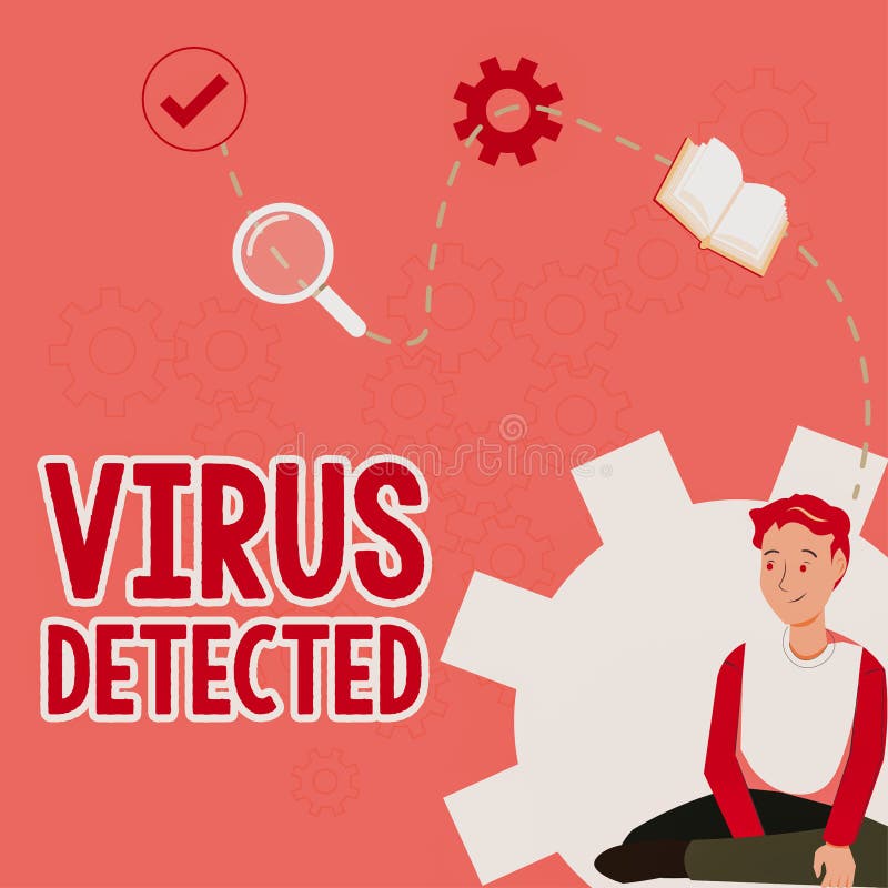 Display Virus Detecteda Computer Program Stock Illustrations – 5 ...