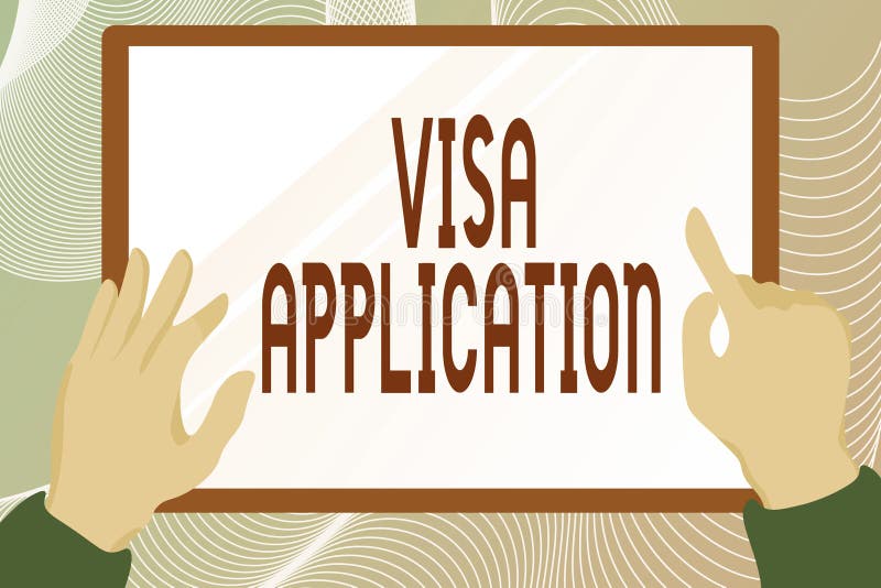Conceptual Display Visa Application. Business Showcase an Process of ...