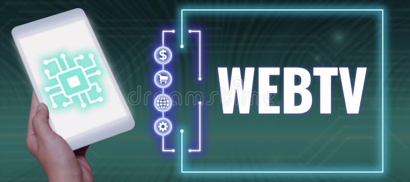 Conceptual Display Webtv. Business Approach Internet Transmission ...