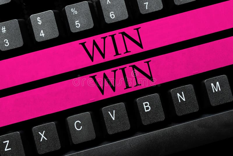 Conceptual Display Win Win. Conceptual Photo of or Denoting a Situation ...