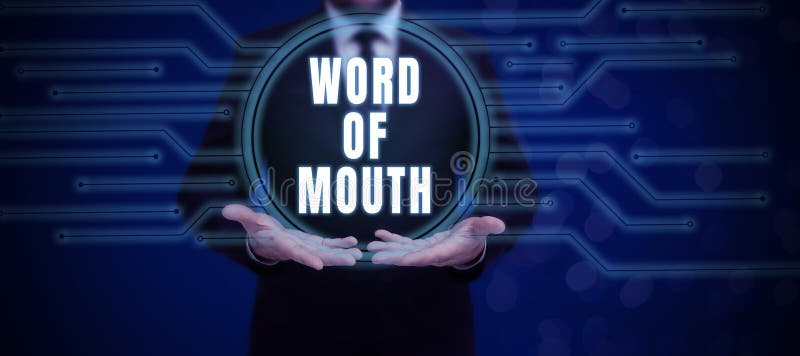 Conceptual Caption Word of Mouth. Business Showcase Oral Spreading of ... Conceptual Caption Word of Mouth. Business Showcase Oral Spreading of ...