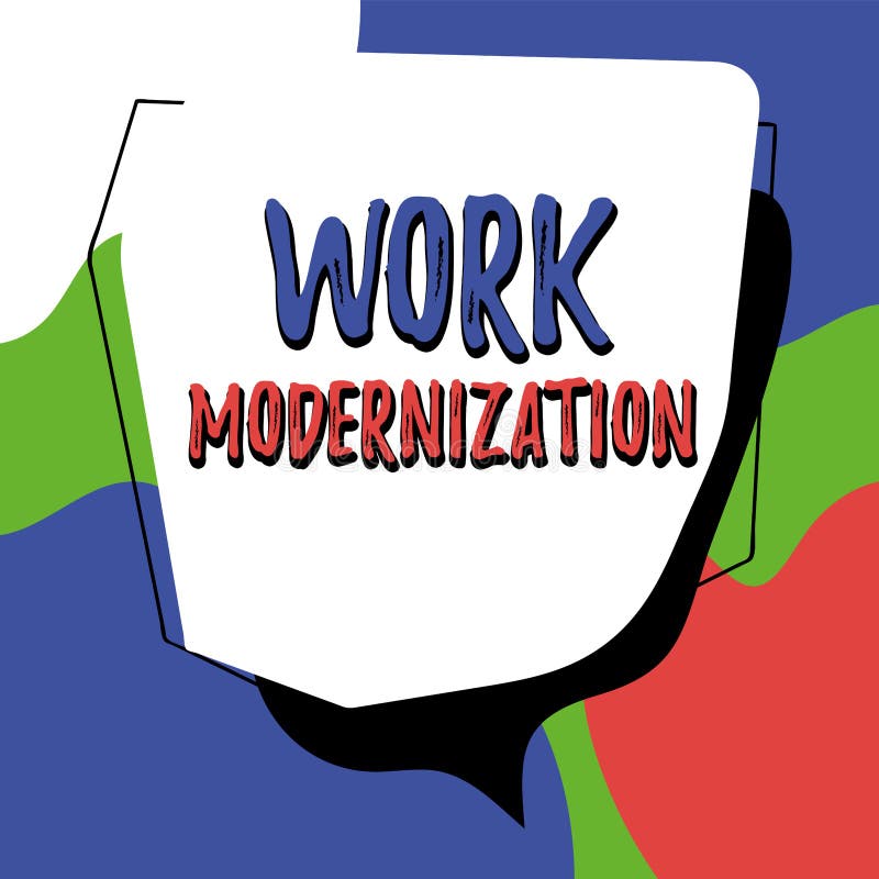 Handwriting Text Work Modernization. Conceptual Photo Changing Product ...