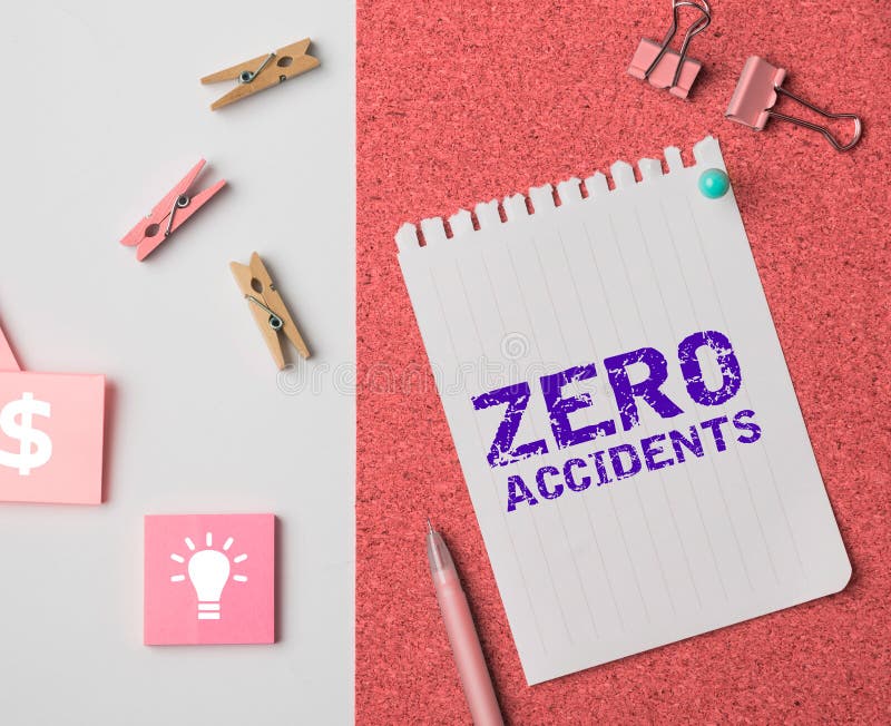 Conceptual Display Zero Accidents. Business Concept Important Strategy ...