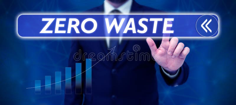 Conceptual Display Zero Waste. Business Idea Industrial Responsibility ...