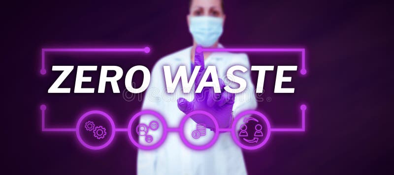Text Sign Showing Zero Waste. Internet Concept Industrial ...