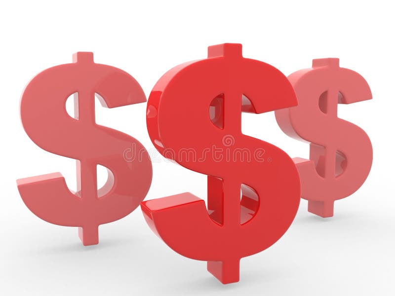 3D Render Money Signs stock illustration. Illustration of bill - 6282558