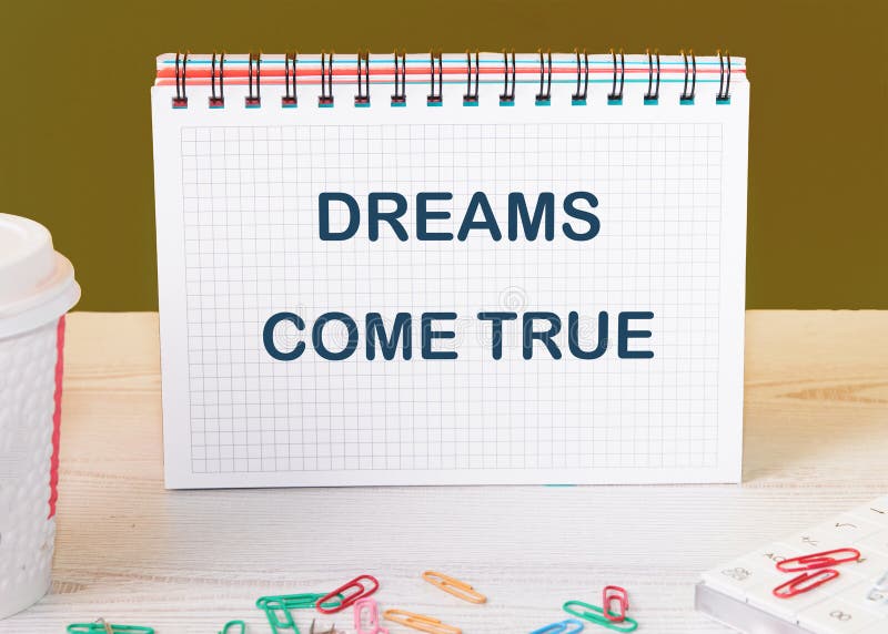 Conceptual Dreams Come True Symbol. Copy Space Stock Image - Image of ...