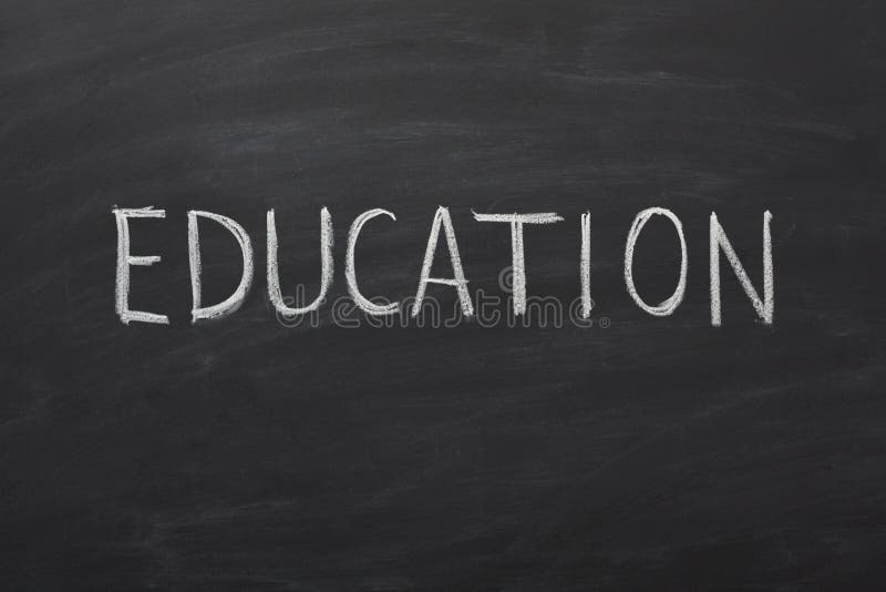 Education Written with Chalk on Blackboard Stock Image - Image of idea ...
