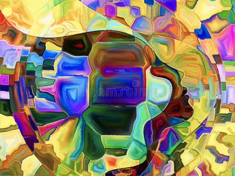 Conceptual Fragmentation stock illustration. Illustration of bright ...