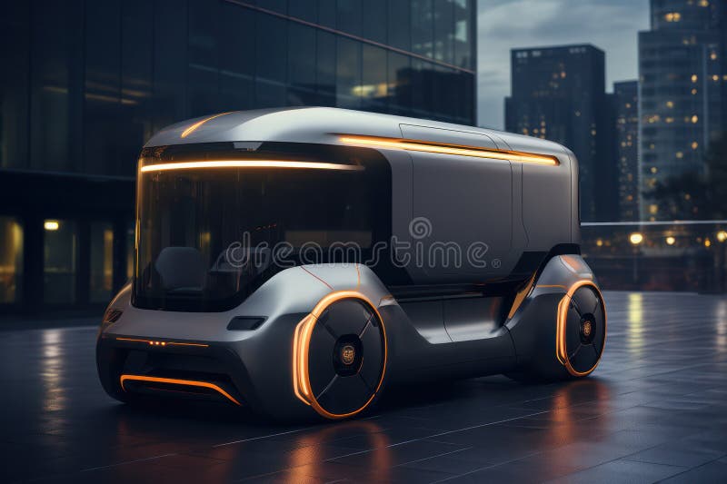 Conceptual Future of Transportation, Cutting-Edge EV Car Design Stock ...