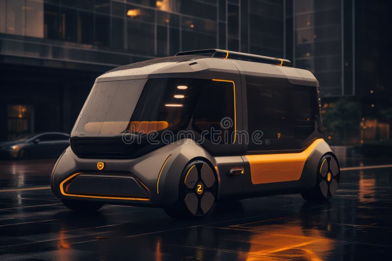 Conceptual Future of Transportation, Cutting-Edge EV Car Design Stock ...