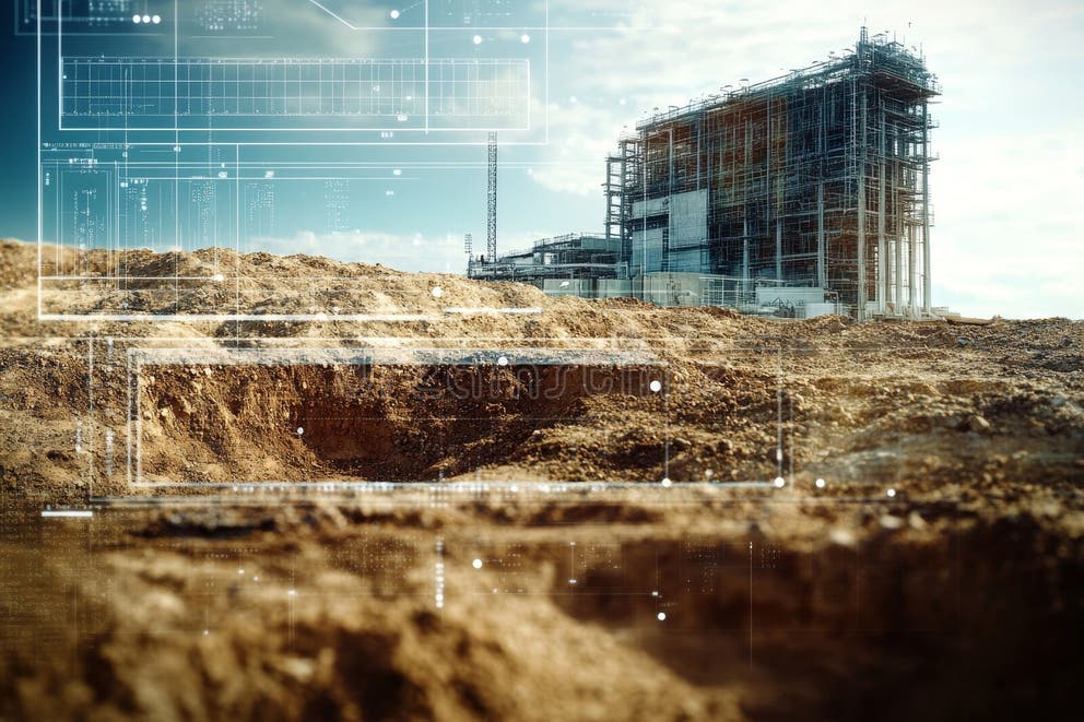 Conceptual Geotechnical Engineering Image Showcasing Soil Analysis and ...