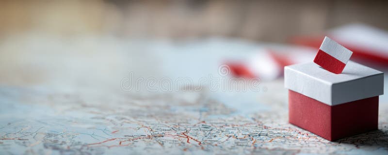 The Conceptual Gift Box on a Map Represents the Ideas of Travel and ...