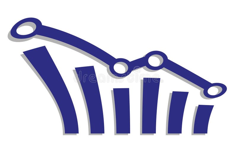 Conceptual Graph with Decrease Report. Diagram with Recession and Bankruptcy Progress Stock ...