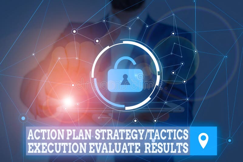 Conceptual Hand Writing Showing Action Plan Strategy Ortacti. Business ...