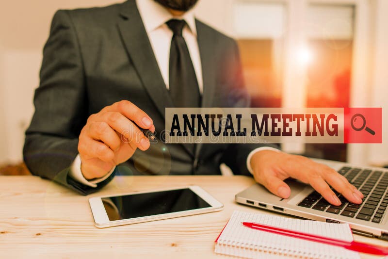 Conceptual Hand Writing Showing Annual Meeting. Business Photo Text ... Conceptual Hand Writing Showing Annual Meeting. Business Photo Text ...
