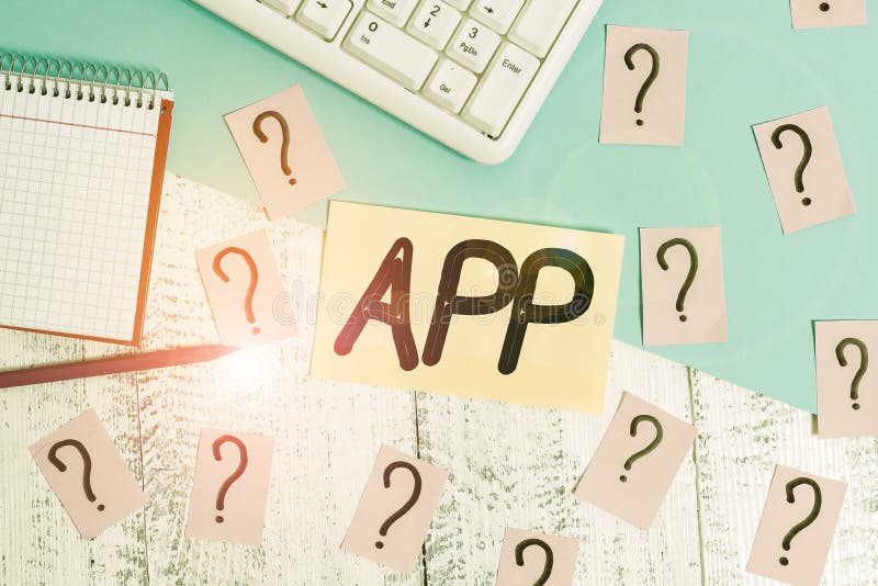 Conceptual Hand Writing Showing App. Business Photo Text Computer ...