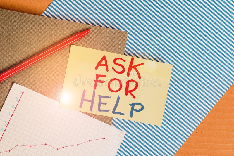 Conceptual Hand Writing Showing Ask for Help. Business Photo Showcasing ...