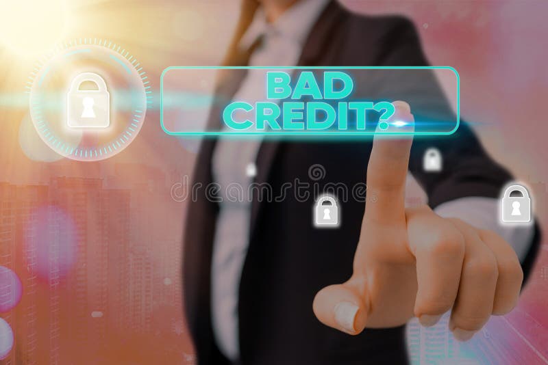 Conceptual Hand Writing Showing Bad Credit Question. Business Photo ... Conceptual Hand Writing Showing Bad Credit Question. Business Photo ...