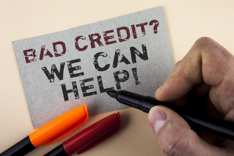 Conceptual Hand Writing Showing Bad Credit Question we Can Help ... Conceptual Hand Writing Showing Bad Credit Question we Can Help ...