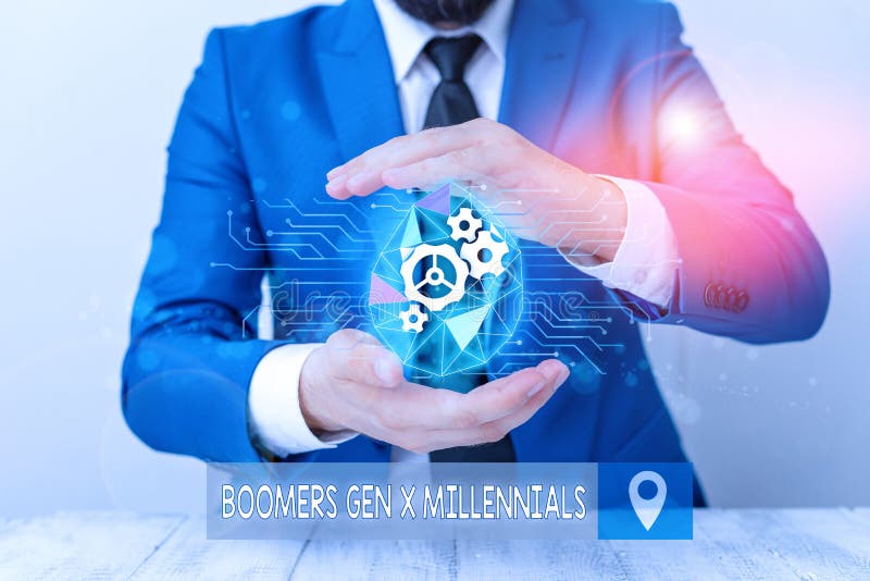 Conceptual Hand Writing Showing Boomers Gen X Millennials. Business ... Conceptual Hand Writing Showing Boomers Gen X Millennials. Business ...