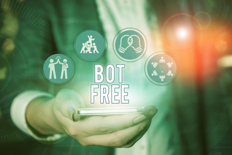 Conceptual Hand Writing Showing Bot Free. Business Photo Text a Computer Program that Works ...