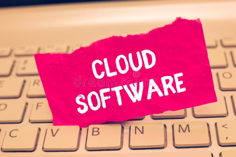 Conceptual Hand Writing Showing Cloud Software. Business Photo Text ...