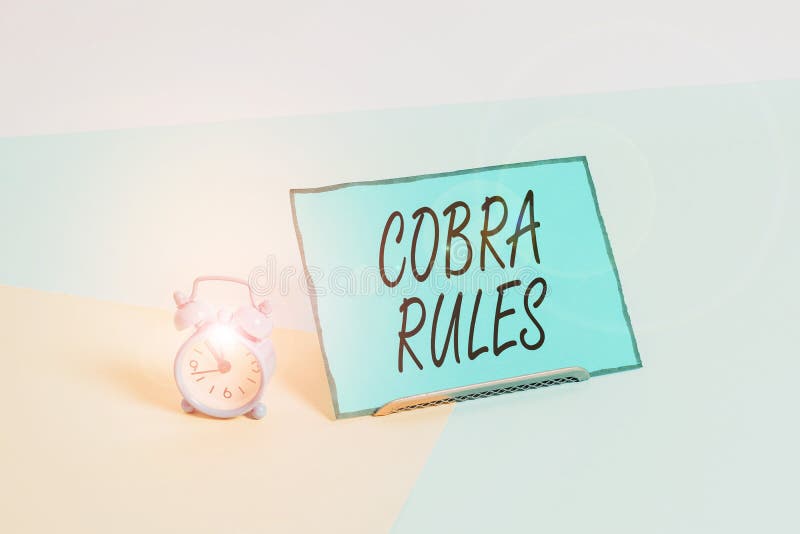 Conceptual Hand Writing Showing Cobra Rules. Business Photo Showcasing ... Conceptual Hand Writing Showing Cobra Rules. Business Photo Showcasing ...