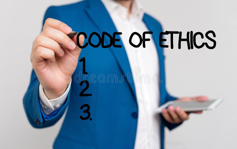 Conceptual Hand Writing Showing Code of Ethics. Business Photo ...