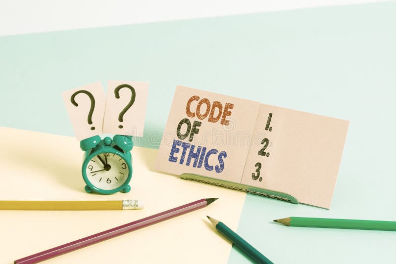 Conceptual Hand Writing Showing Code of Ethics. Business Photo Text ...